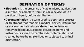 DECONTAMINATION AND Sterilization OF INSTRUMENTS.pptx