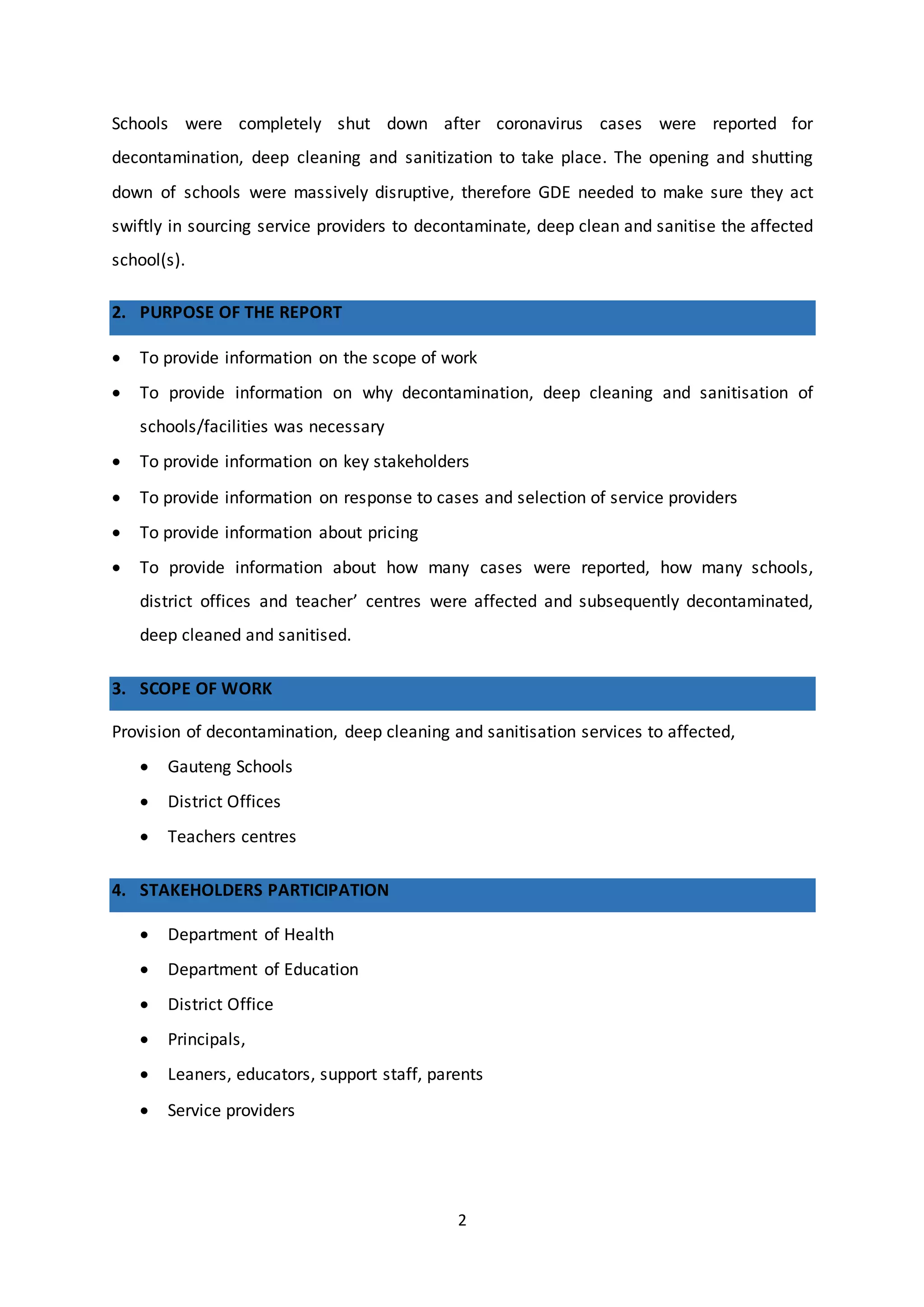 Decontamination disinfection deep cleaning and sanitization of schools ...