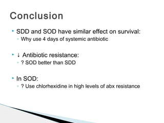 Decontamination of The Digestive Tract and Oropharynx in ICU Patients | PPT