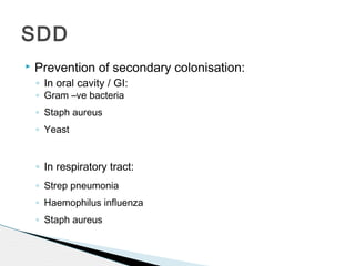 Decontamination of The Digestive Tract and Oropharynx in ICU Patients | PPT
