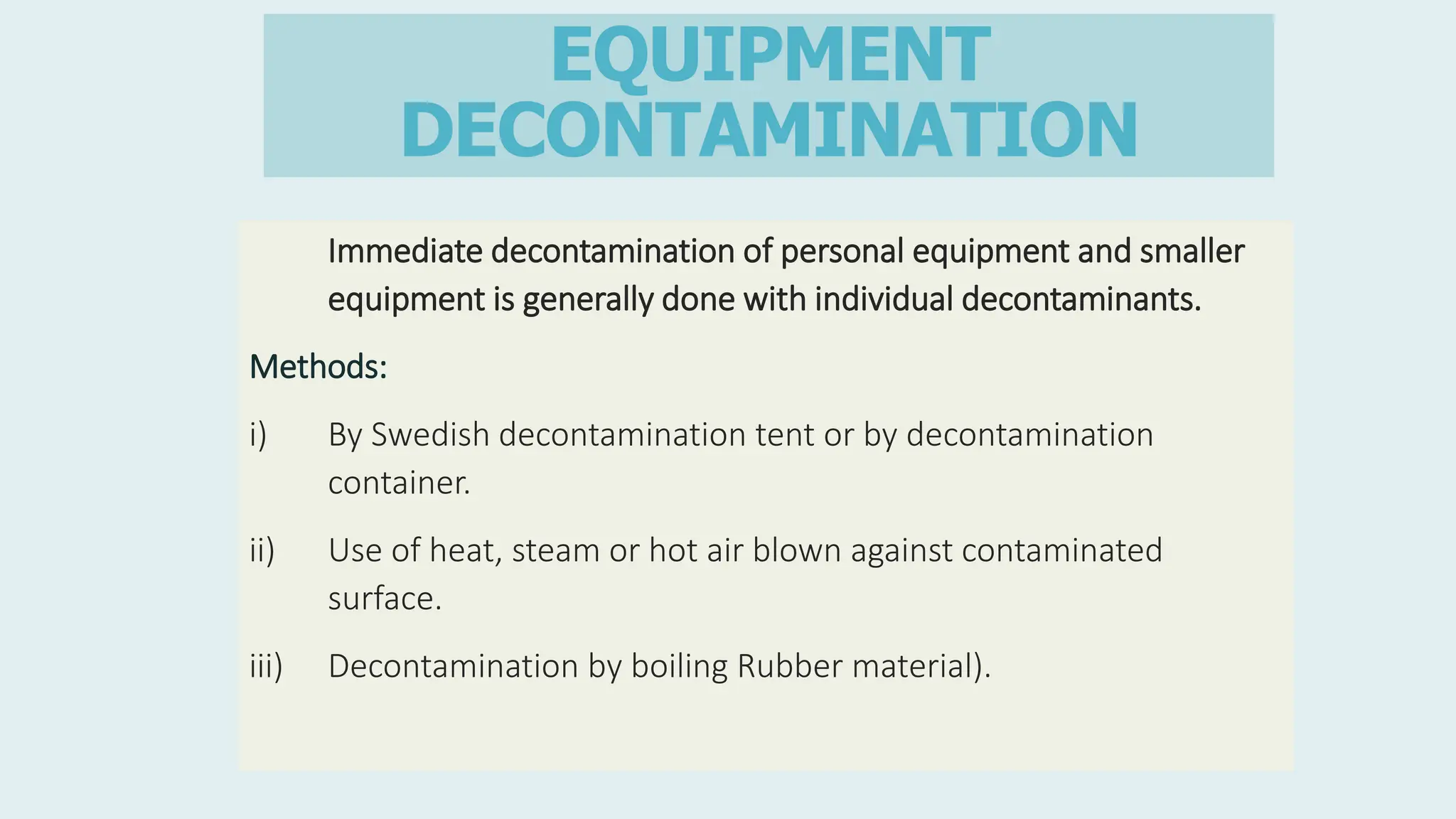 Decontamination Procedure Chemical emergency | PPT