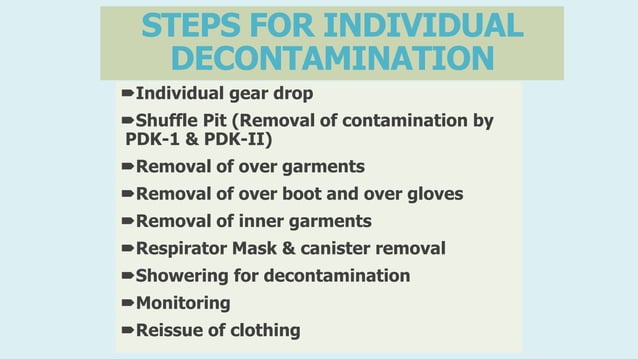 Decontamination Procedure Chemical emergency | PPT