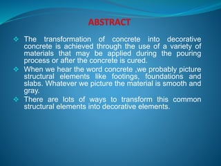 Decorative concrete | PPT