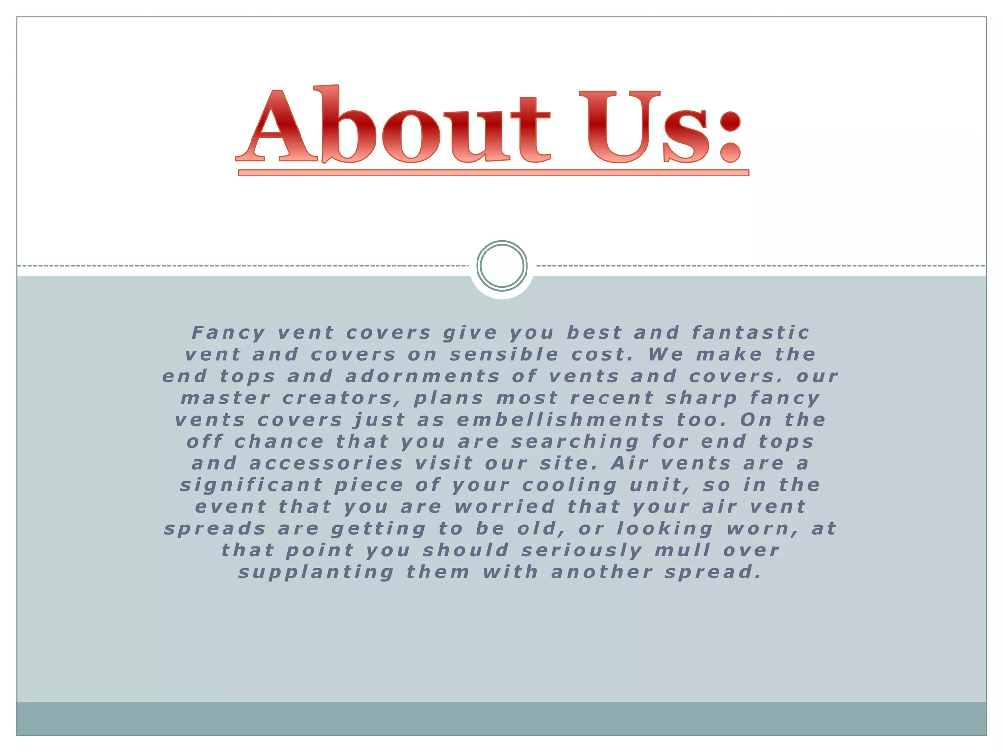 Decorative vent cover | PPT