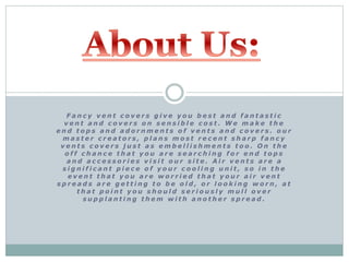 Decorative vent cover | PPT