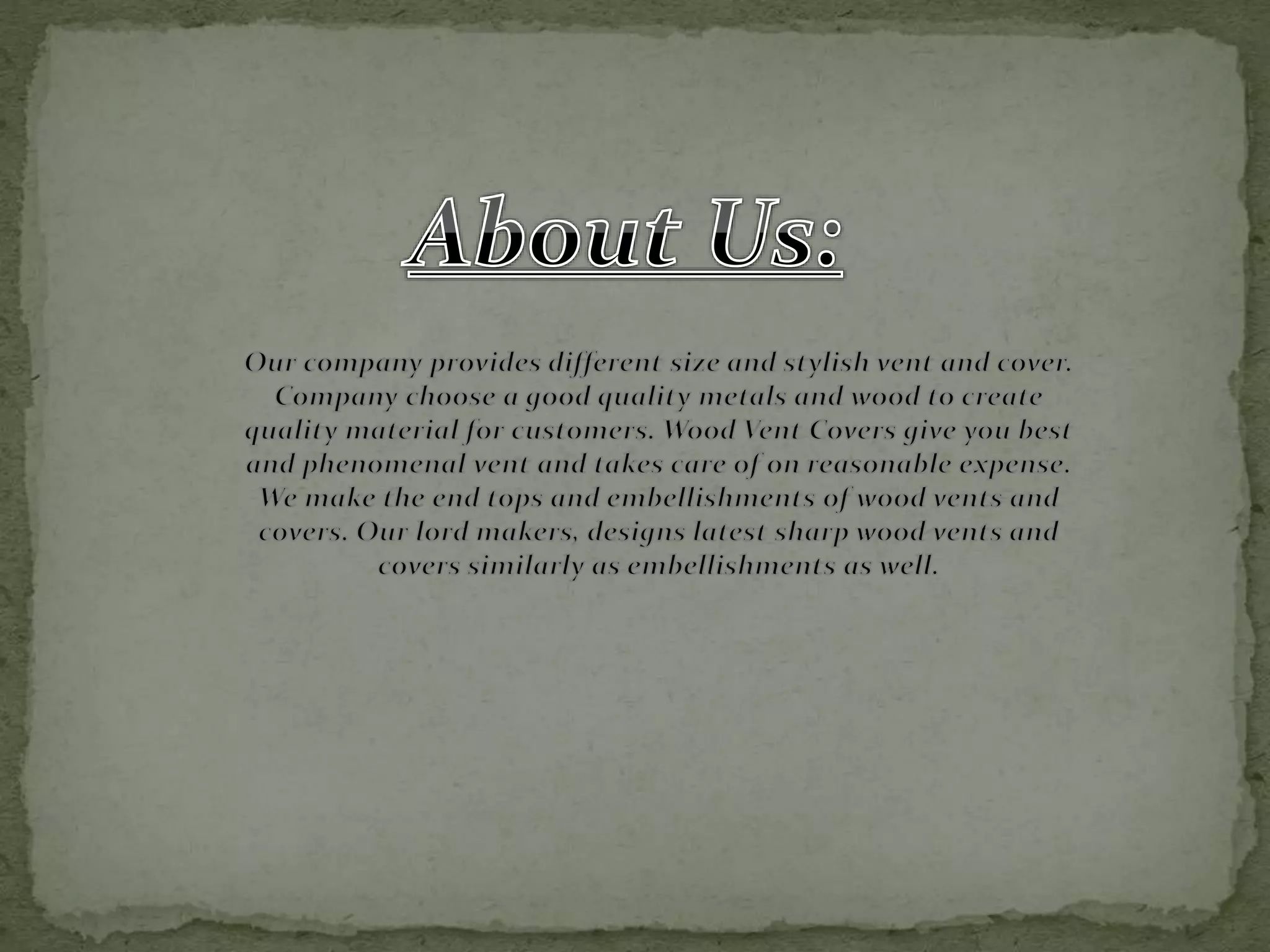 Decorative vent cover | PPTX