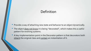 Decorator pattern | PPT