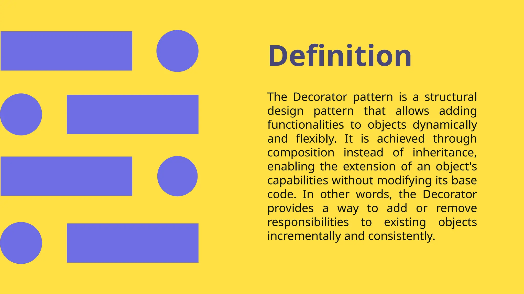 Decorator Pattern presentation theory and examples | PPTX