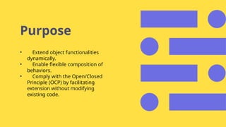 Decorator Pattern presentation theory and examples | PPTX