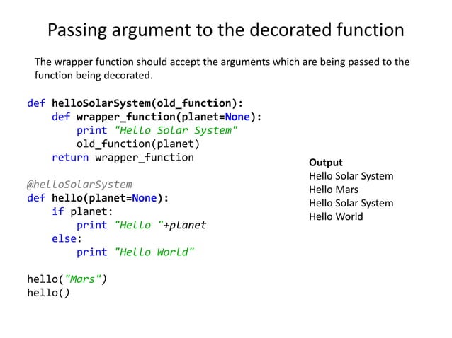 Advanced Python : Decorators | PPTX | Programming Languages | Computing