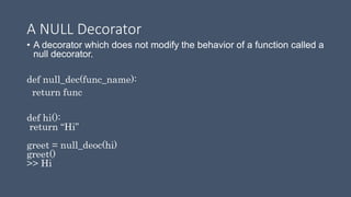 Python Decorators | PPTX | Programming Languages | Computing