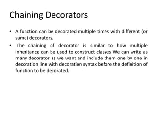 Decorators.pptx | Programming Languages | Computing