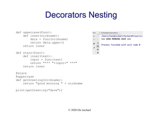 The Power of Decorators in Python [Meetup] | PPT
