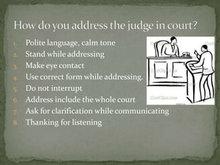 Decorum of the court by hajira rehman | PPTX