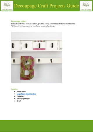 Decoupage Craft Guide - Do It Yourself | PDF | Painting | Arts and Crafts