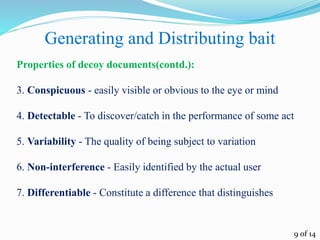 Decoy documents: Baiting an Insider | PPTX | Information and Network ...