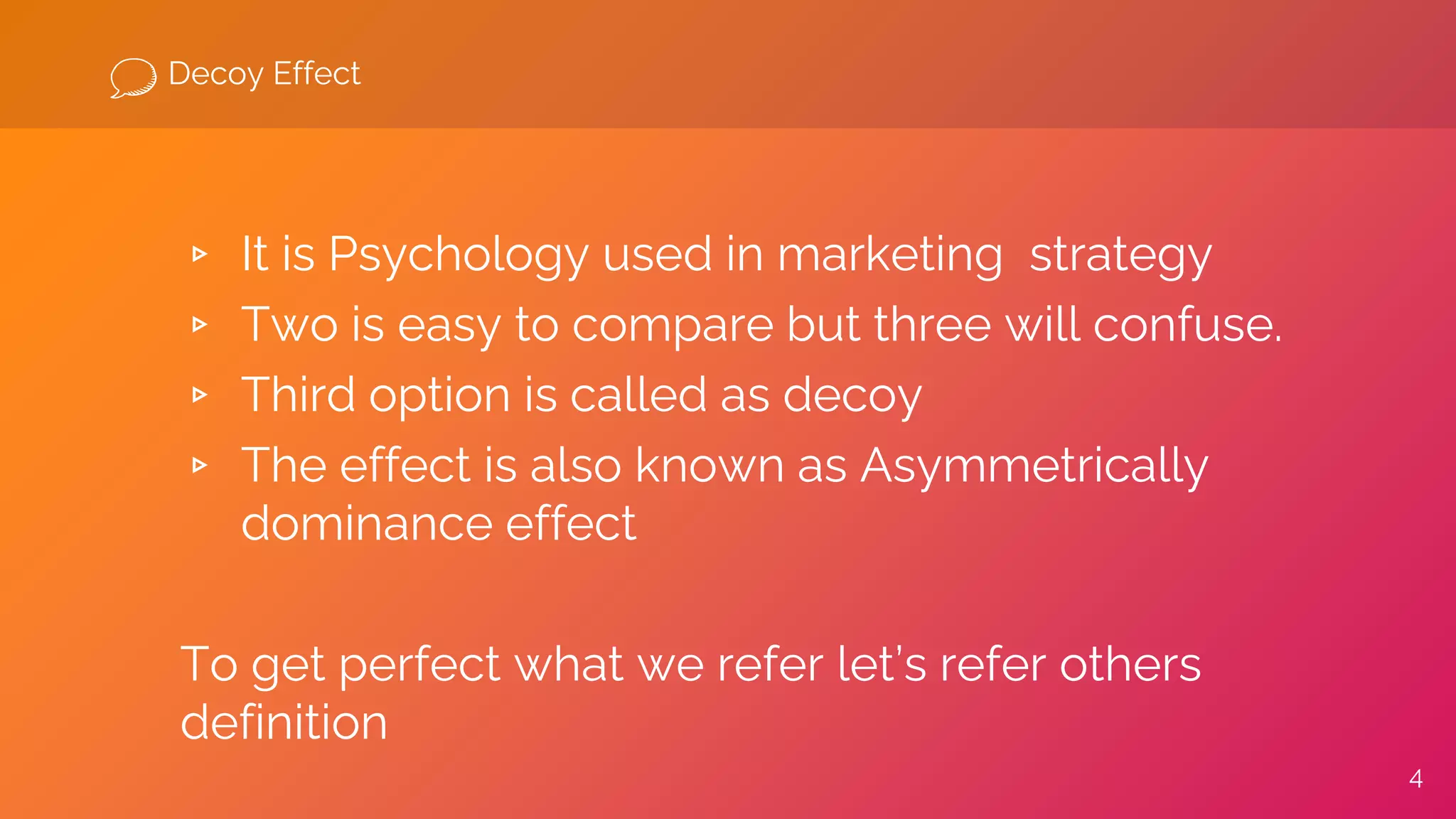 Decoy effect and pricing | PPTX