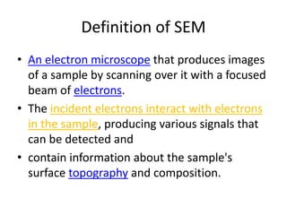 Powerpoint presentation on electron microscopy | PPTX