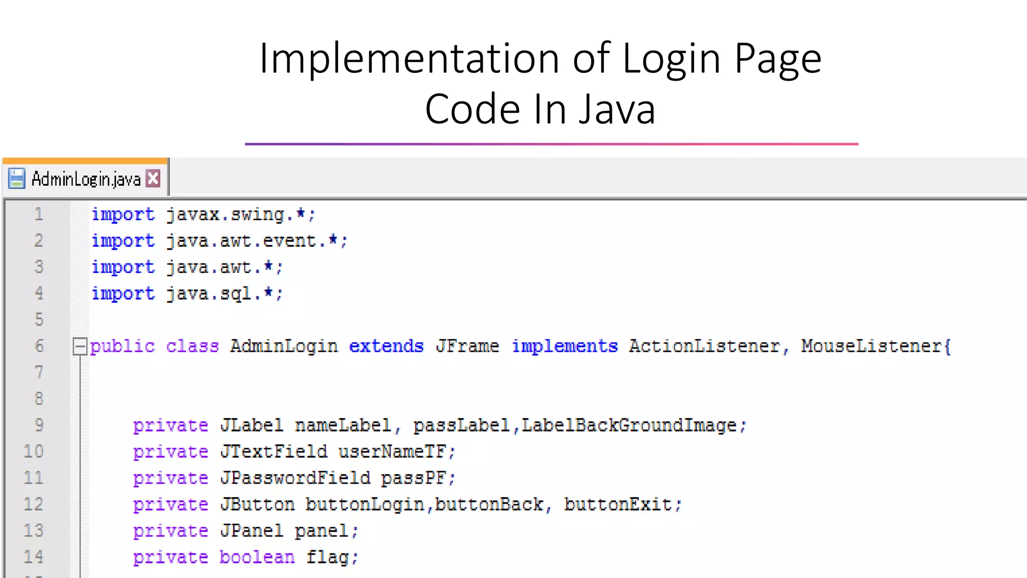 Gym Management System Using Java | PPTX