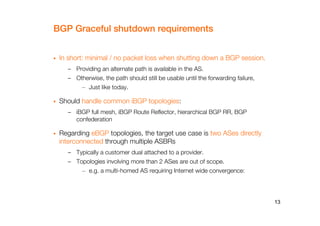 Bruno Decraene - Improving network availability through the graceful ...