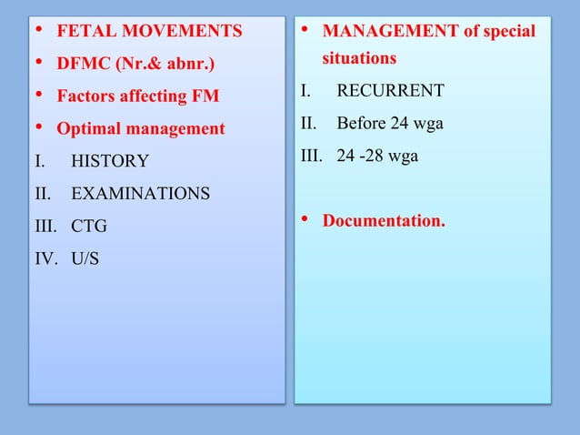 Decreased fetal movements | PPTX | Pregnancy | Reproductive Health