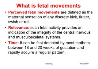 Decreased fetal movement | PDF