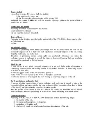 Decree & Order By Mahamud Wazed | PDF