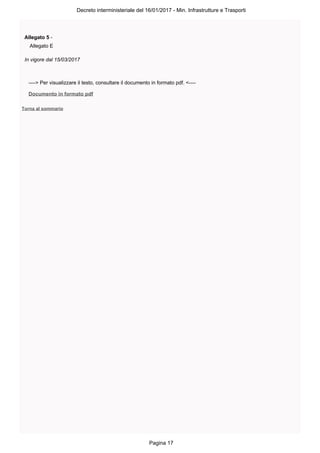 Decreto interministeriale del 16-01-2017 | PDF