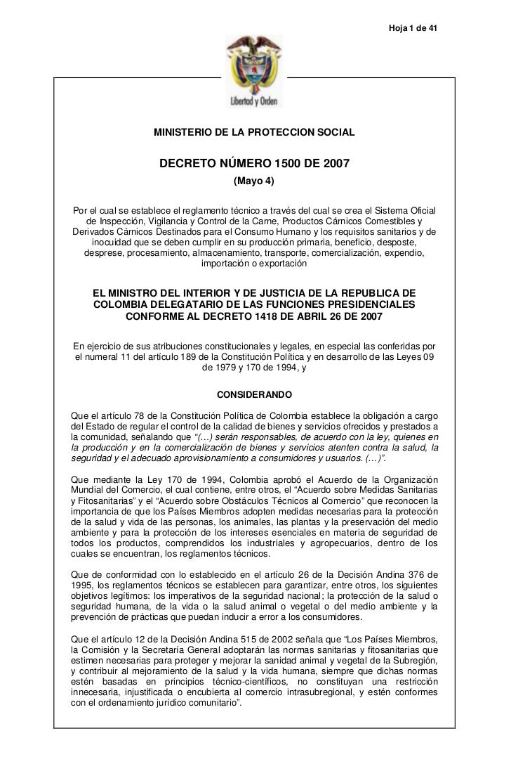 Decreto 1500 2007