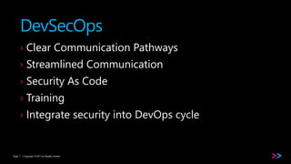 Dev Breakfast: Level up to DevSecOps | PPT