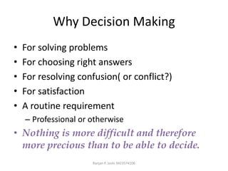 Decsion making | PPTX