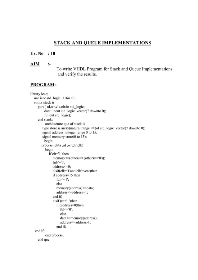 Digital system design lab manual | PDF | Programming Languages | Computing