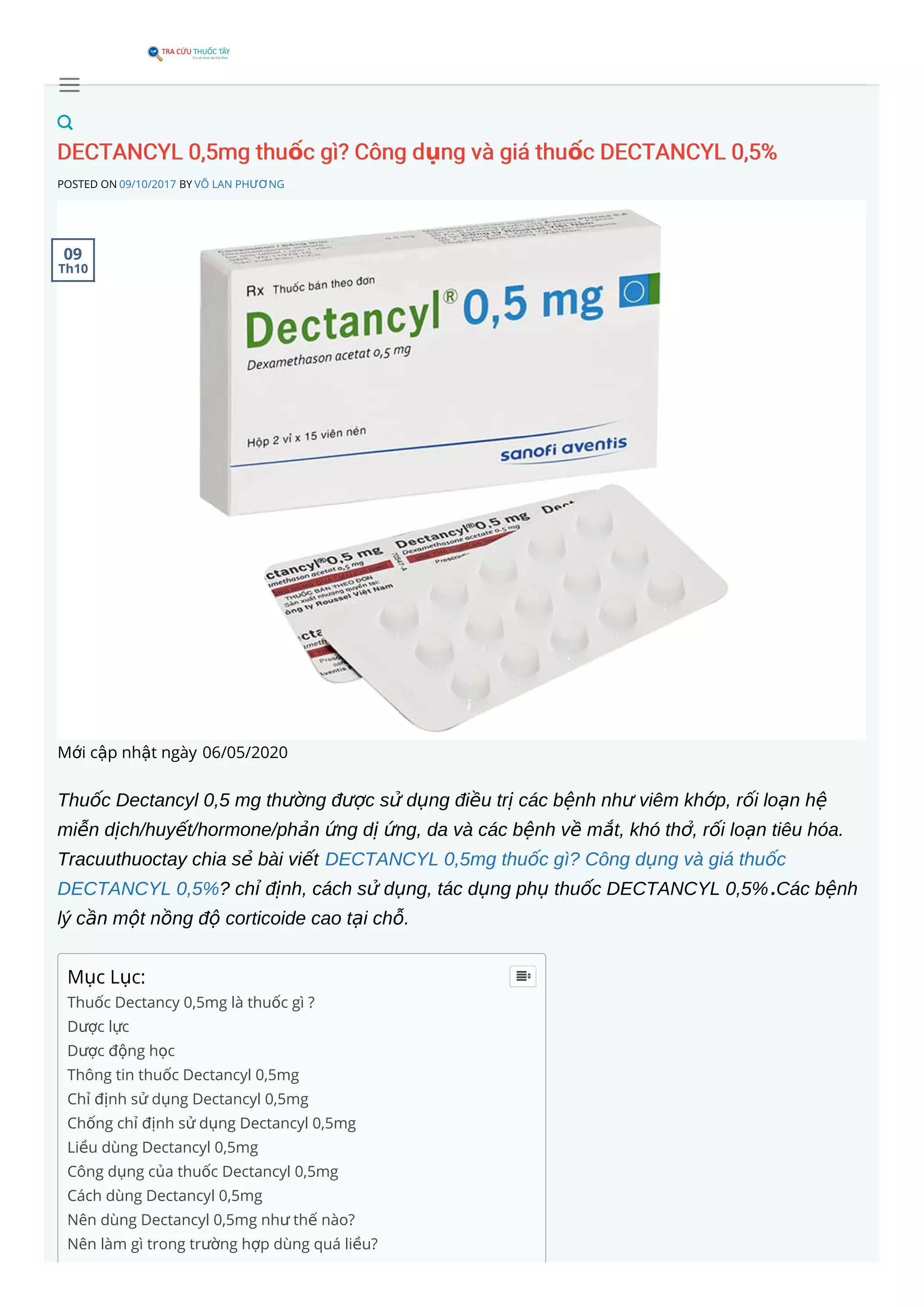 Dectancyl thuoc biet duoc cong dung cach dung | Tracuuthuoctay | PDF