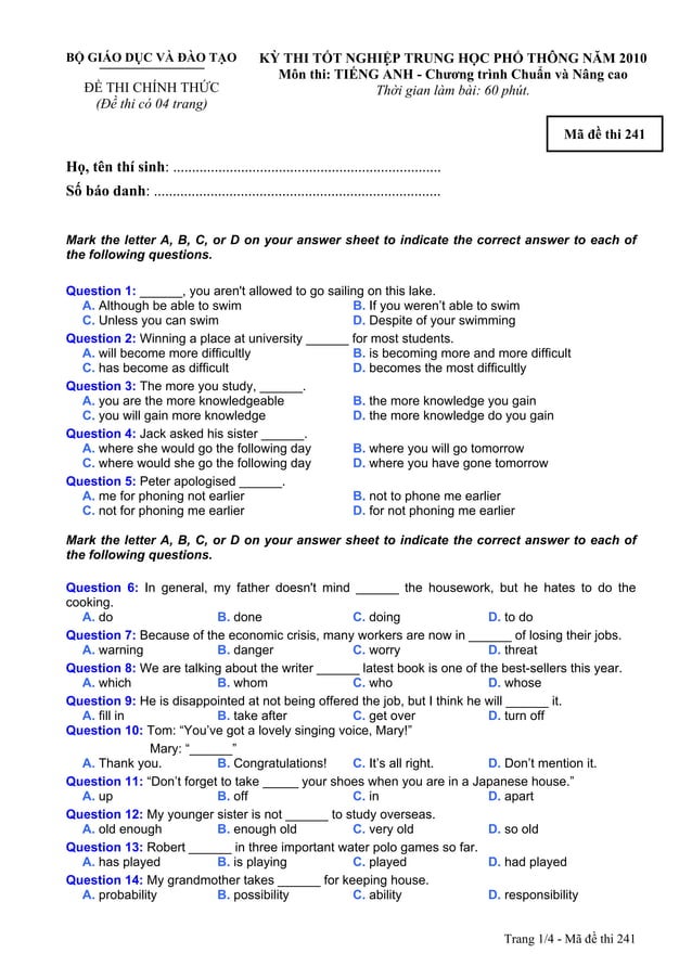 De ctanh cnc_tn_k10_m241 | PDF