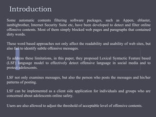 Detection of cyber-bullying | PPTX