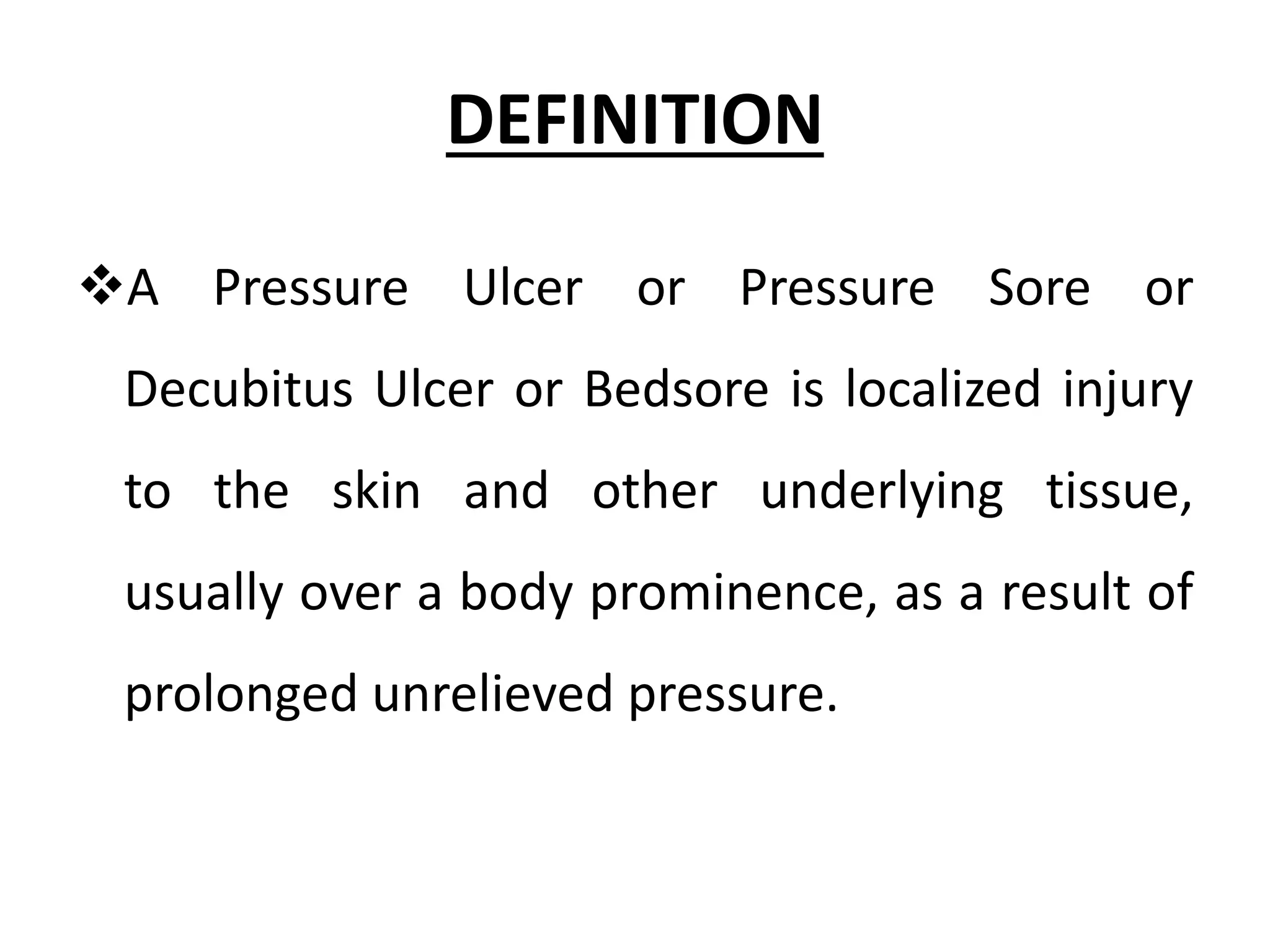 Decubetic ulcer (bed sores) | PPTX | Skin and Dermatology | Diseases ...