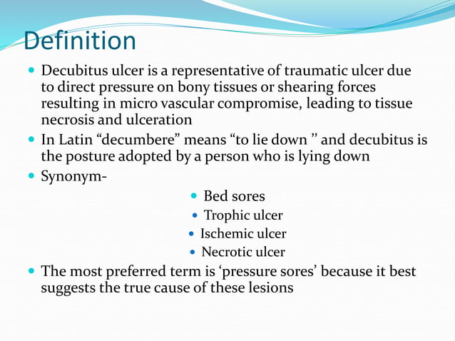 Decubitus ulcer | PPTX | Death, Injury, or Military Conflict ...