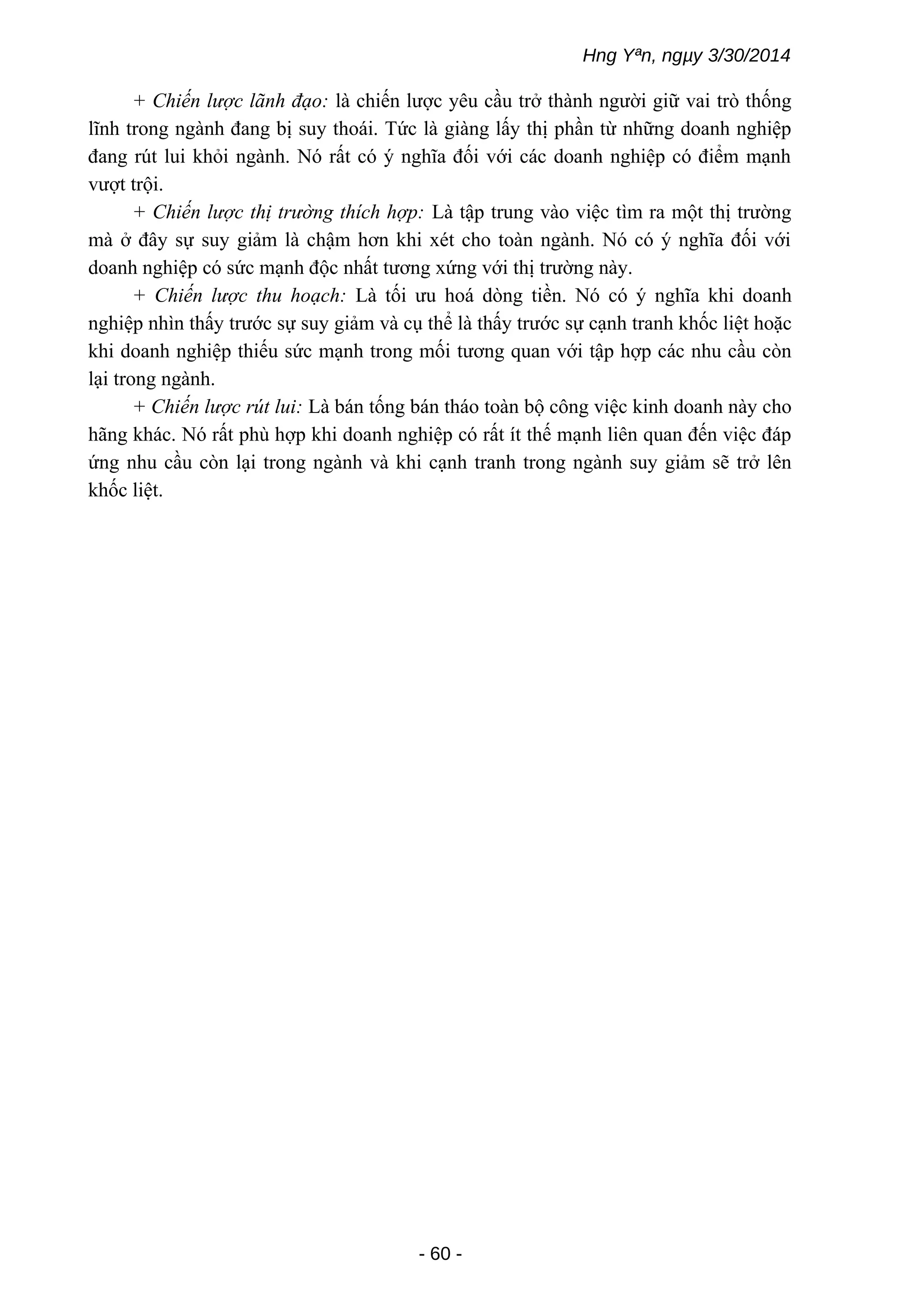 bài giảng quản trị chiến lược | DOC