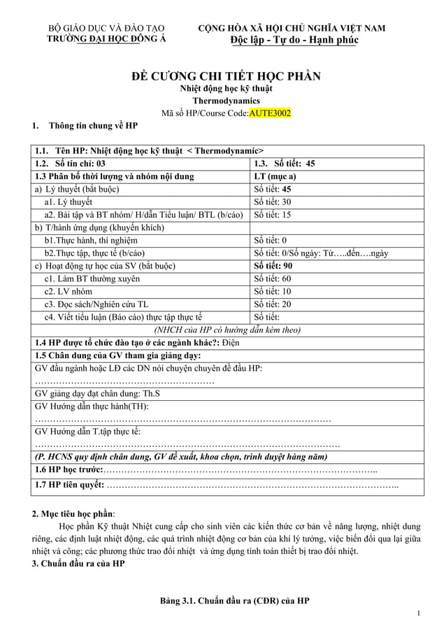 De cuong chi tiet hoc phan Nhiet dong hoc ky thuat.pdf