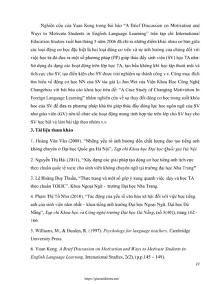 Những yếu tố ảnh hưởng đến việc học tiếng anh của sinh viên Đại học Mở trong thời kì hội nhập ...