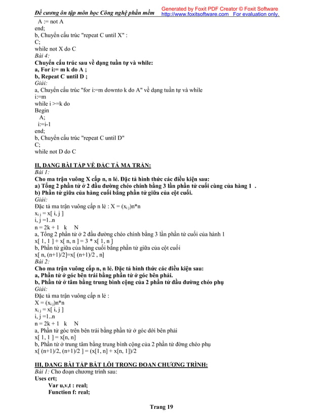 De Cuong On Tap Cnpm | PDF