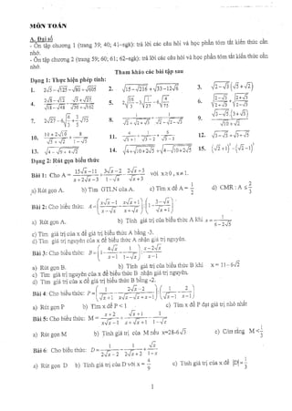 De cuong on tap hoc ky 1 | PDF