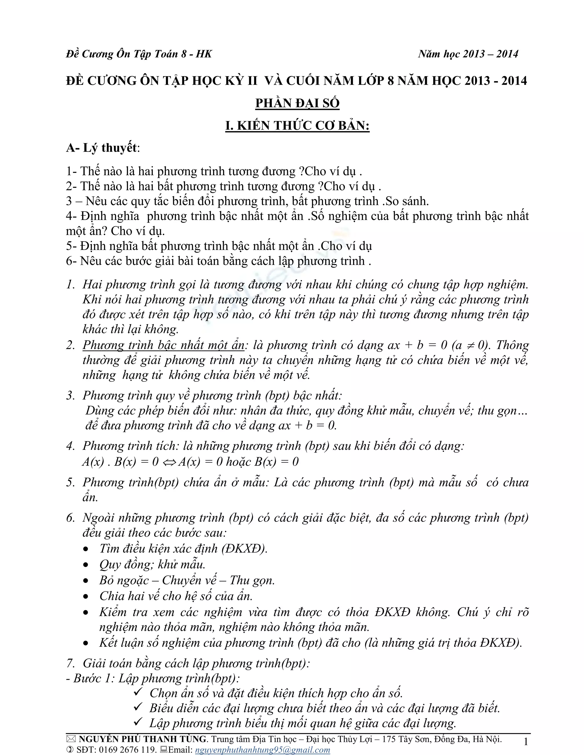 De cuong on_tap_toan_8_hk2_1657 | PDF