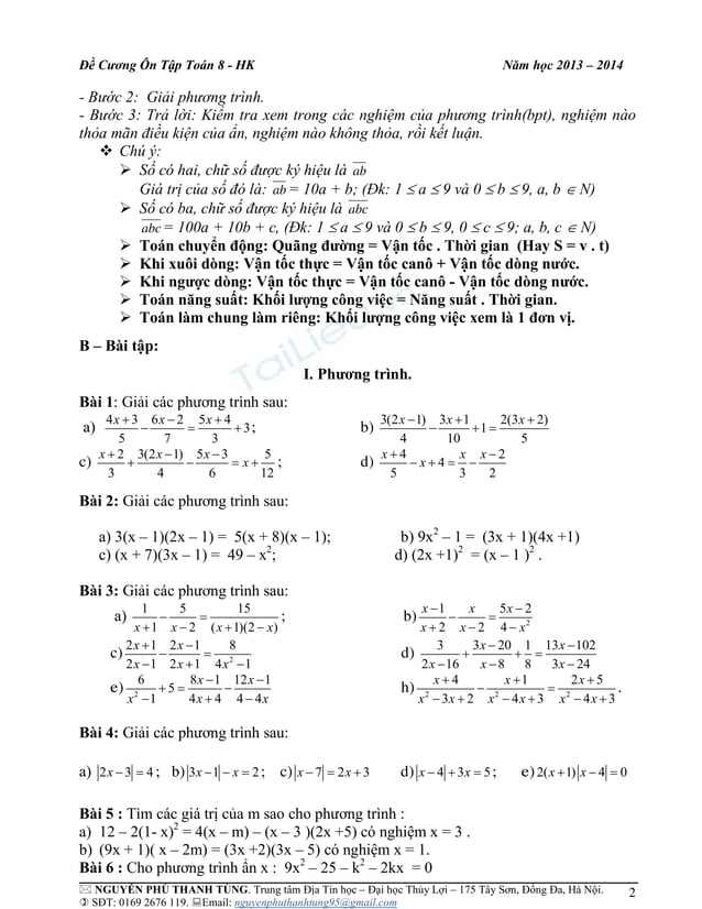 De cuong on_tap_toan_8_hk2_1657 | PDF