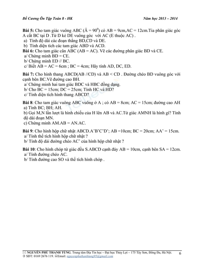 De cuong on_tap_toan_8_hk2_1657 | PDF