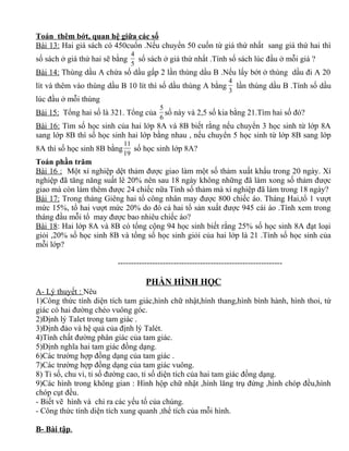 De cuong on tap toan 8 hoc ki 2 | PDF