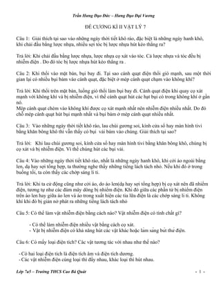 De cuong on tap vat li hkii 3 | DOC