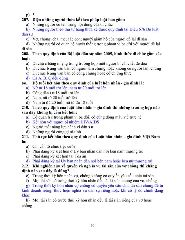 Đề cương thi trắc nghiệm môn Pháp luật đại cương | PDF