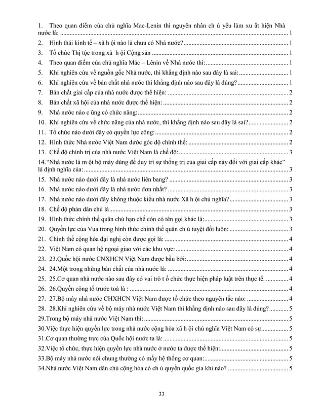 Đề cương thi trắc nghiệm môn Pháp luật đại cương | PDF