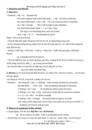 De cuong tot nghiep thpt tieng anh | PDF